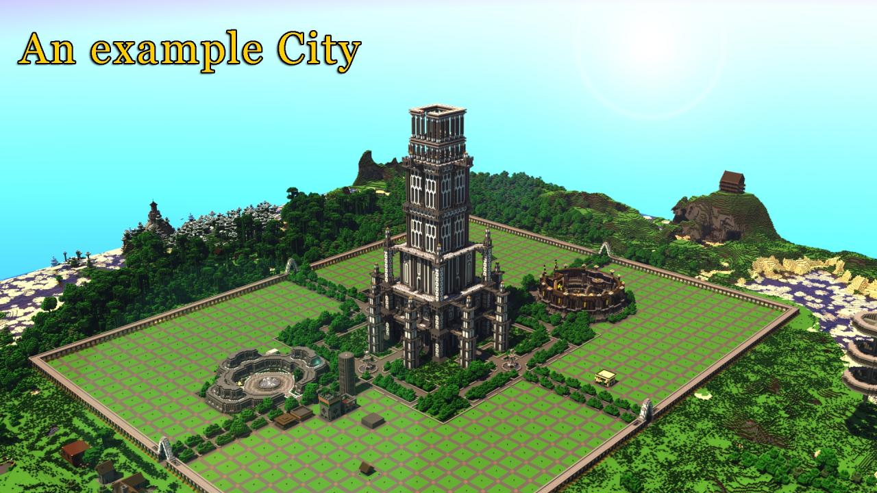 City Template (Over 900 plots/Market/Arena) Minecraft Map