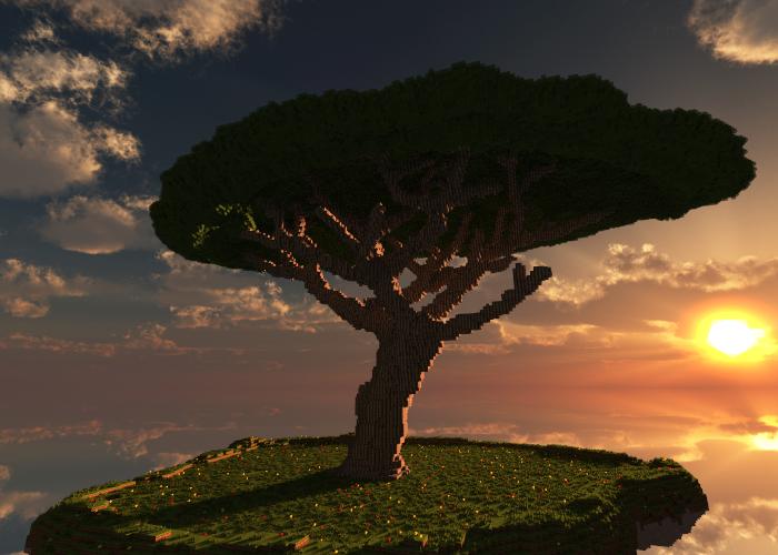 Umbrella Thorn Tree Minecraft Map