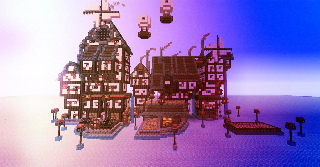 Small Flowing Steampunk Farm [V2] Minecraft Map