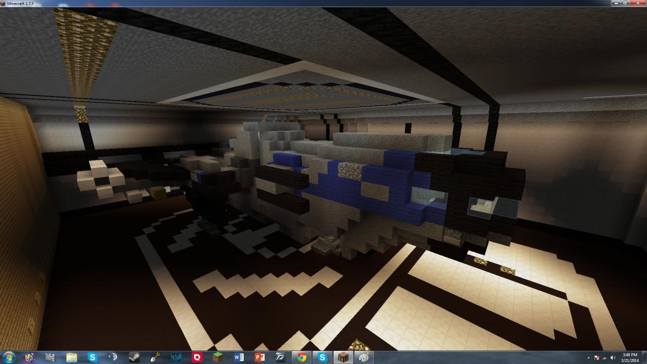 Star Citizen Scale Hanger With Two Ships and Full Interiors Minecraft Map