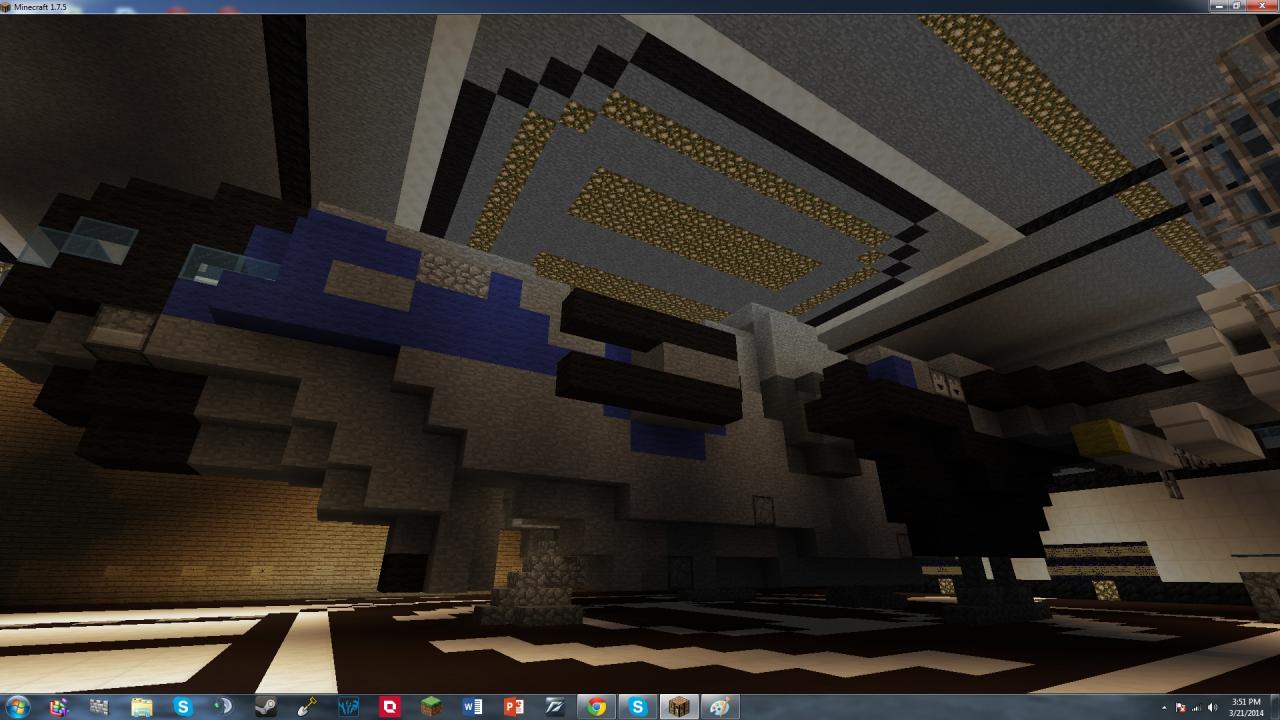 Star Citizen Scale Hanger With Two Ships and Full Interiors Minecraft Map