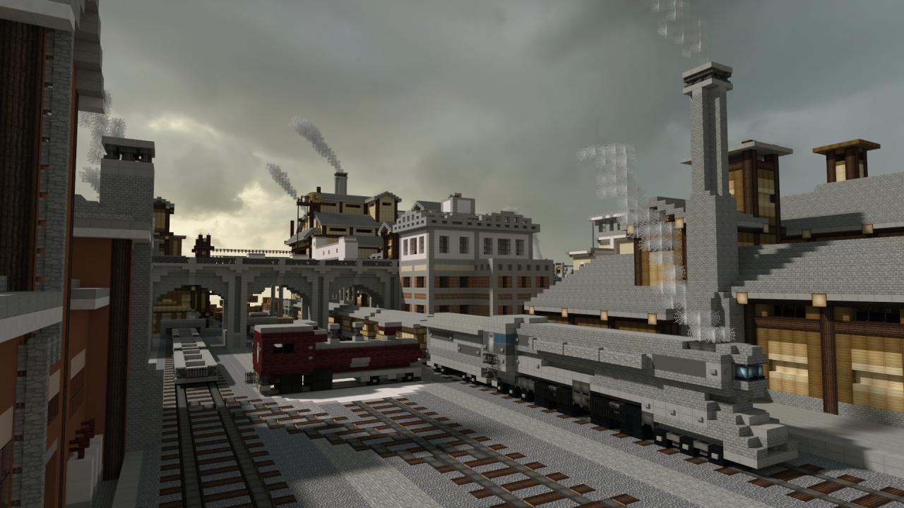 Chebucto City Series: Industrial Area and Train Yard Minecraft Map