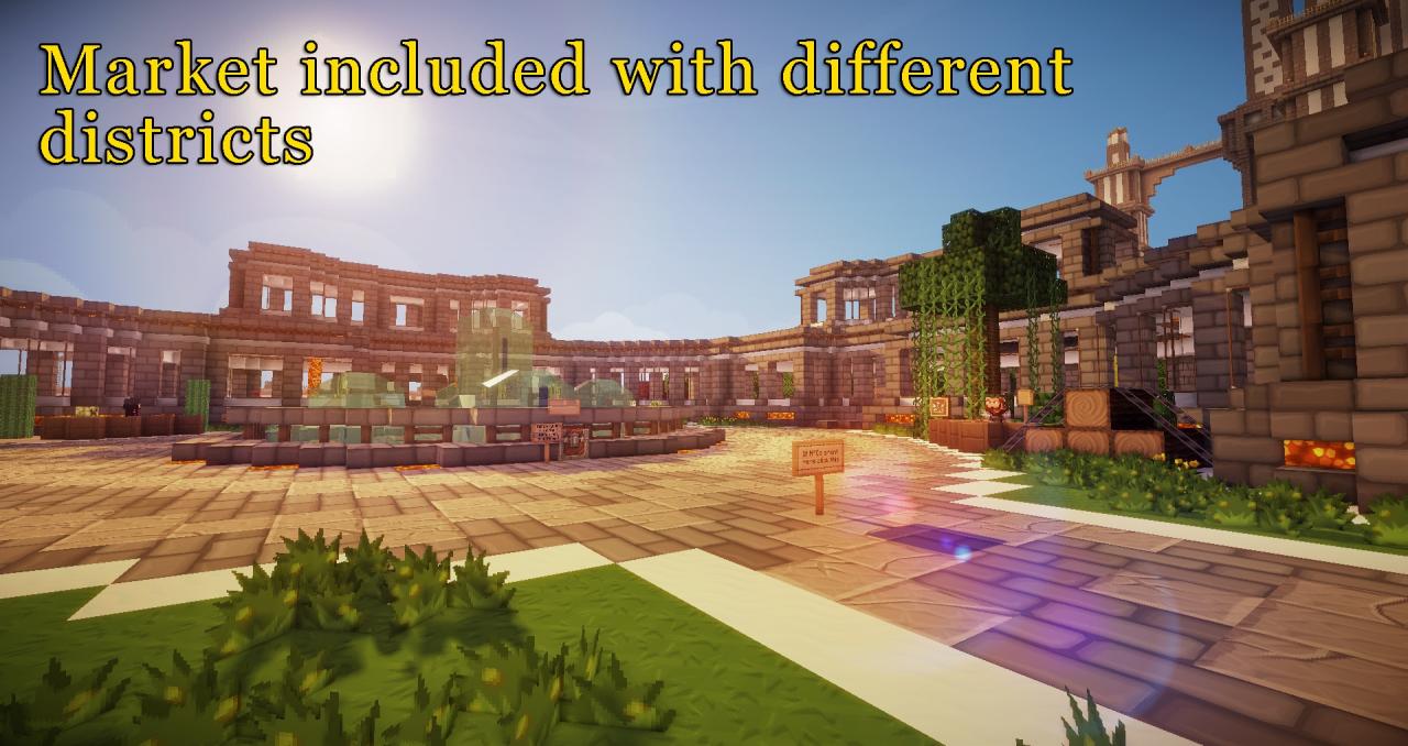 City Template (Over 900 plots/Market/Arena) Minecraft Map