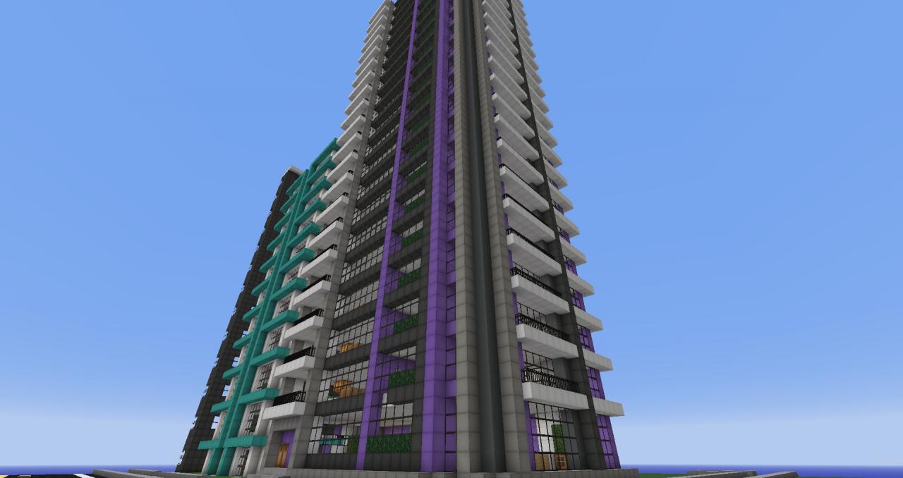 Modern Purple Skyscraper Minecraft Map