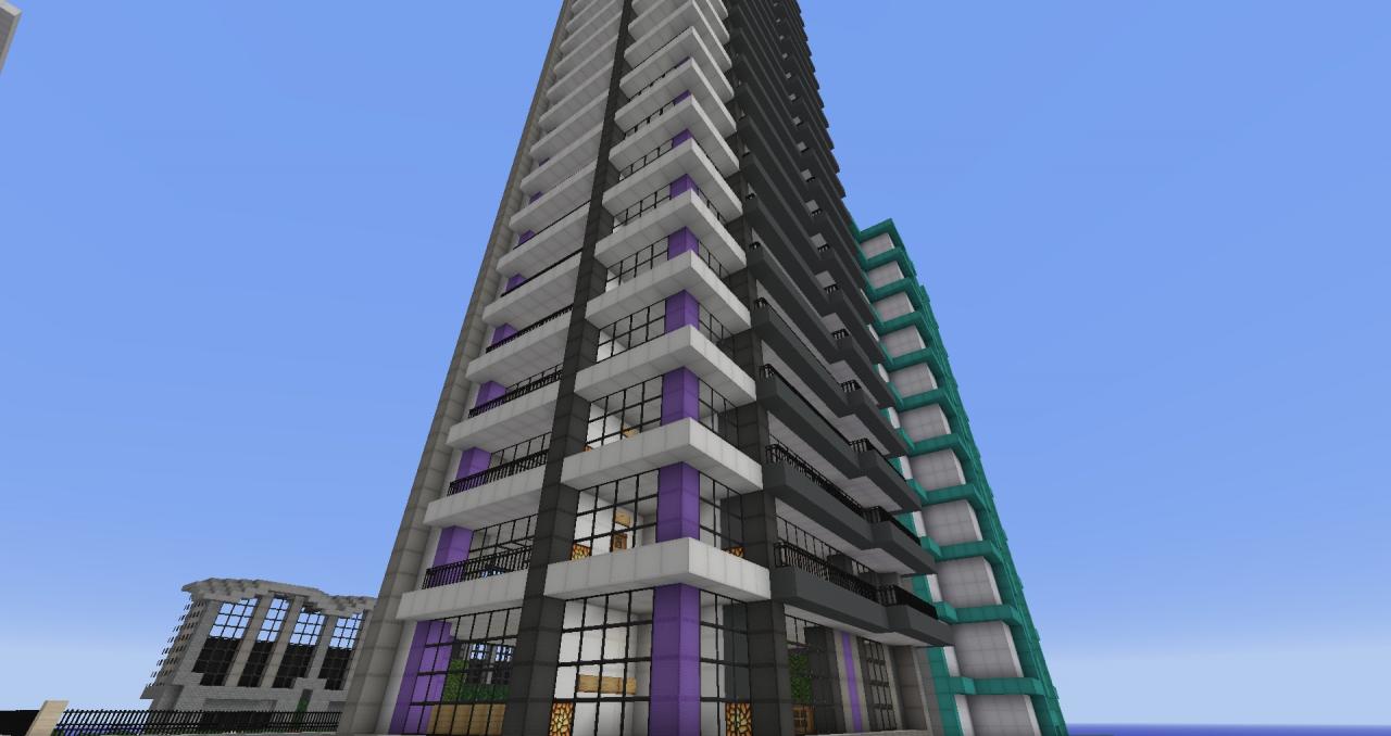 Modern Purple Skyscraper Minecraft Map