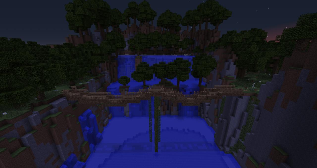 Waterfall with Villages and Landscape! Minecraft Map