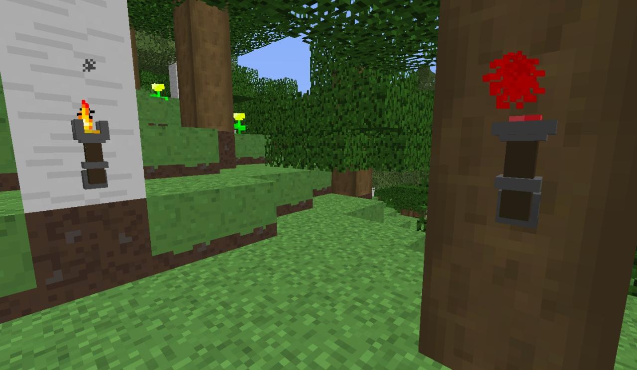 ONLY FOR SNAPSHOTS BEFORE 1.8 - 3D Model Torches For Minecraft ...