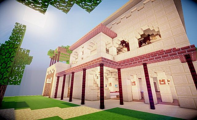 provencal hostel in a desert near an oasis Minecraft Map