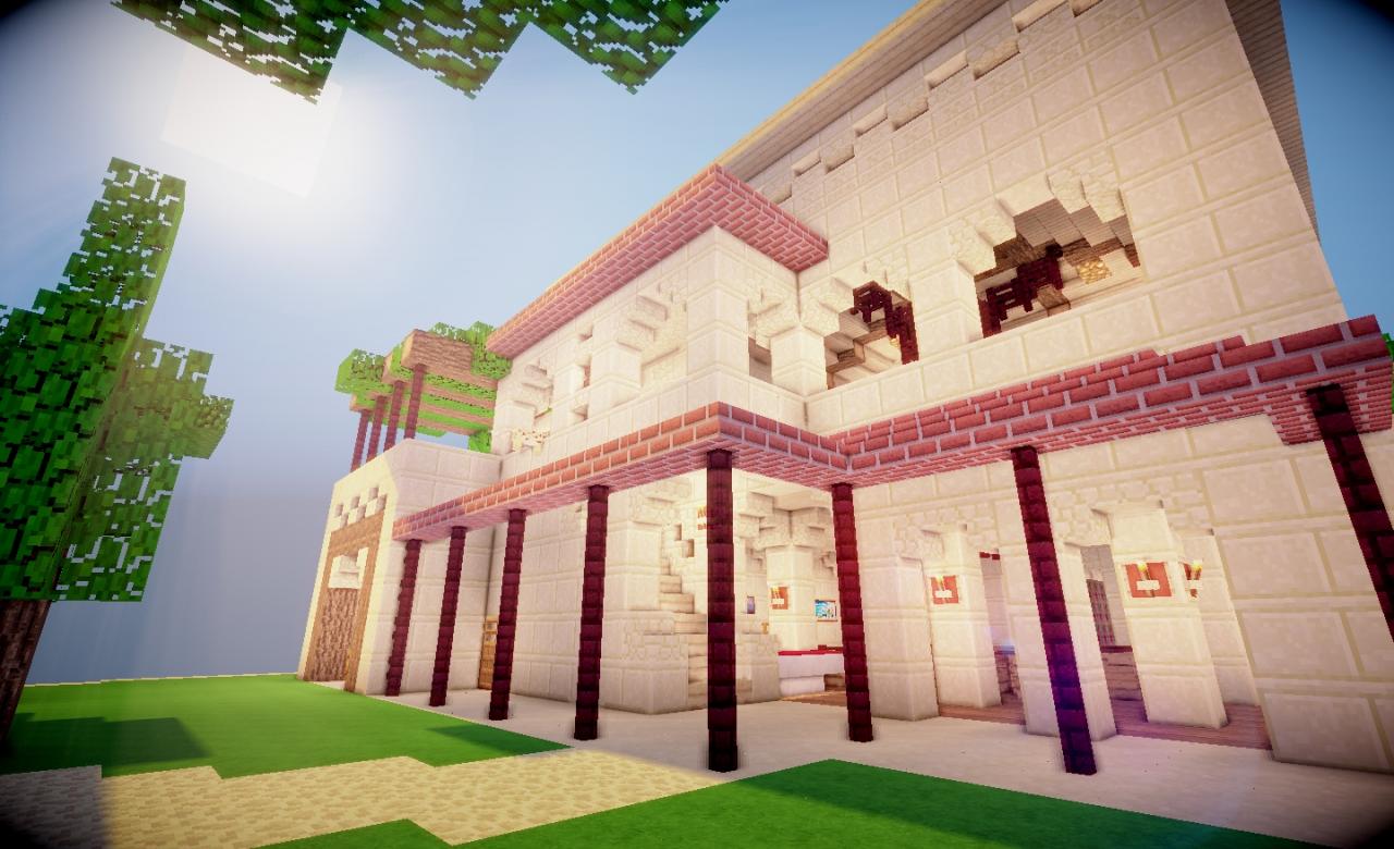 provencal hostel in a desert near an oasis Minecraft Map