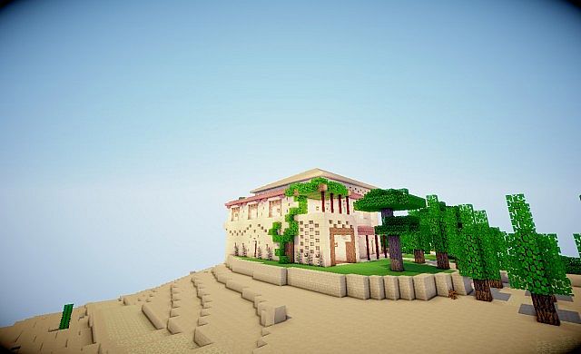 provencal hostel in a desert near an oasis Minecraft Map
