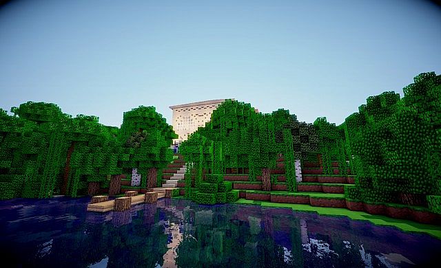 provencal hostel in a desert near an oasis Minecraft Map