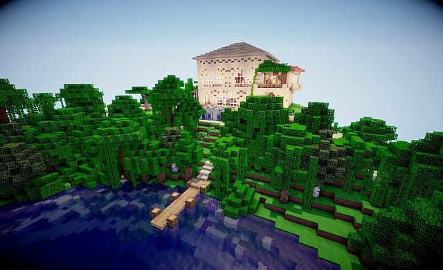 provencal hostel in a desert near an oasis Minecraft Map