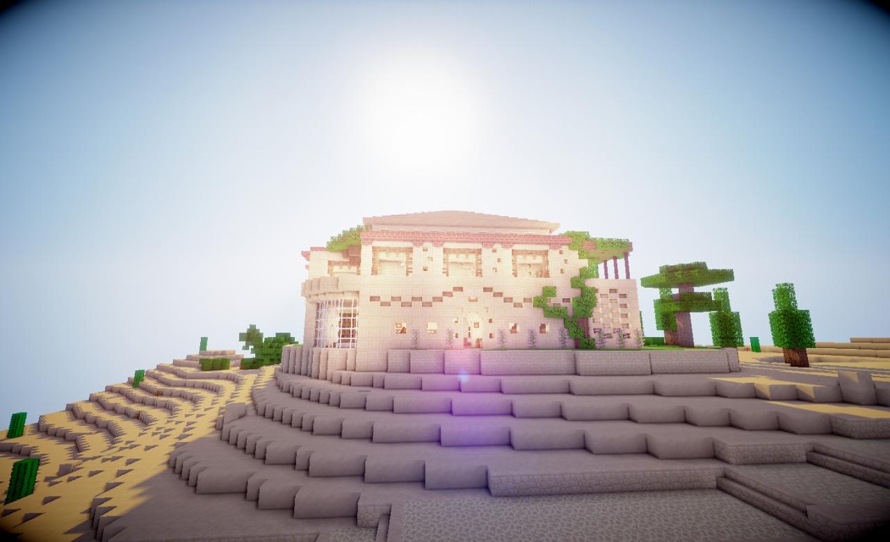 provencal hostel in a desert near an oasis Minecraft Map