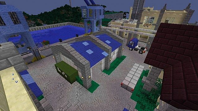 Giant modern harbour (SMP) - closed Minecraft Map