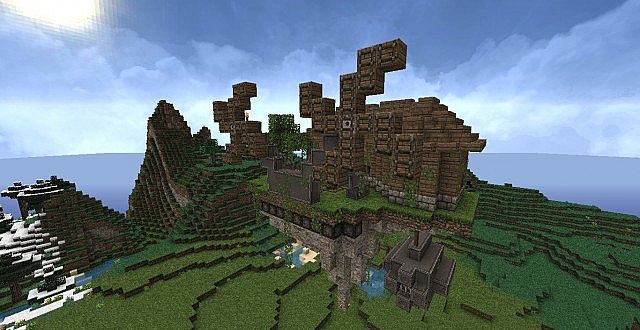 flying house Minecraft Map