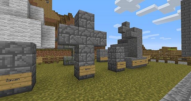 Small Church and Graveyard Minecraft Map