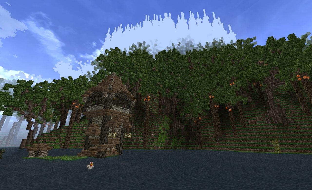 Custom terrain Small town Minecraft Map