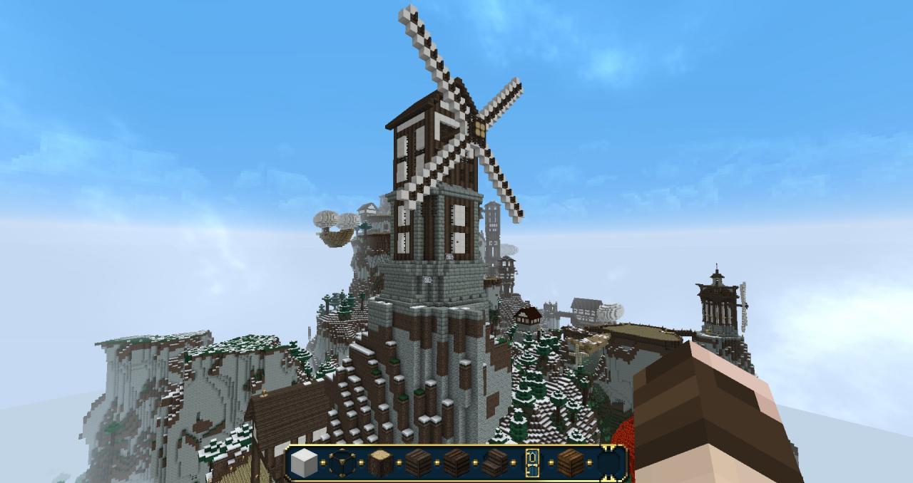 Medieval/Steampunk Mountain Range Minecraft Map