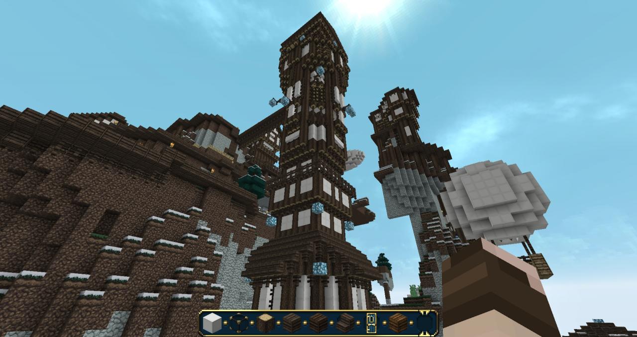 Medieval/Steampunk Mountain Range Minecraft Map