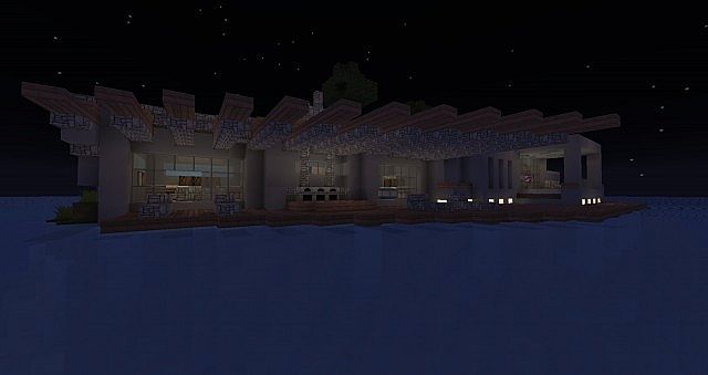 Beach House - A Distant Modern Build Minecraft Map