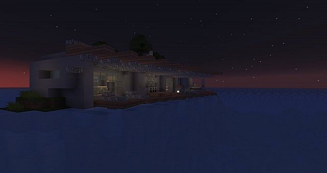 Beach House - A Distant Modern Build Minecraft Map