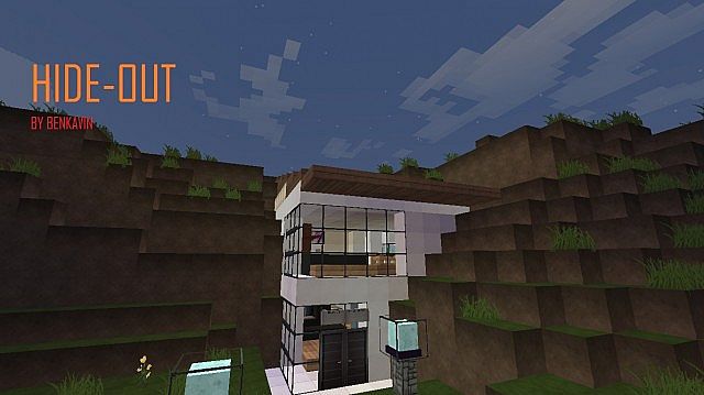 |HIDE OUT| A MODERN HOUSE BY BENKAVIN Minecraft Map