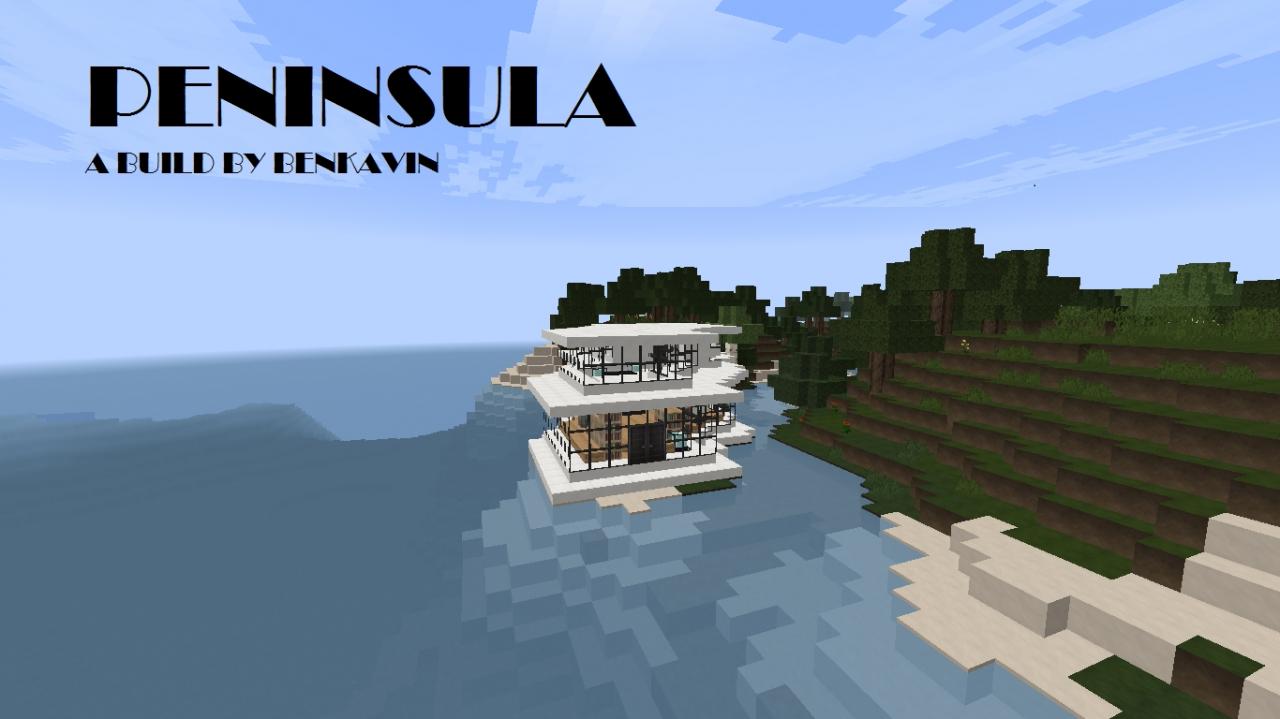 100 download special! PENINSULA a minimal build by benkavin Minecraft Map