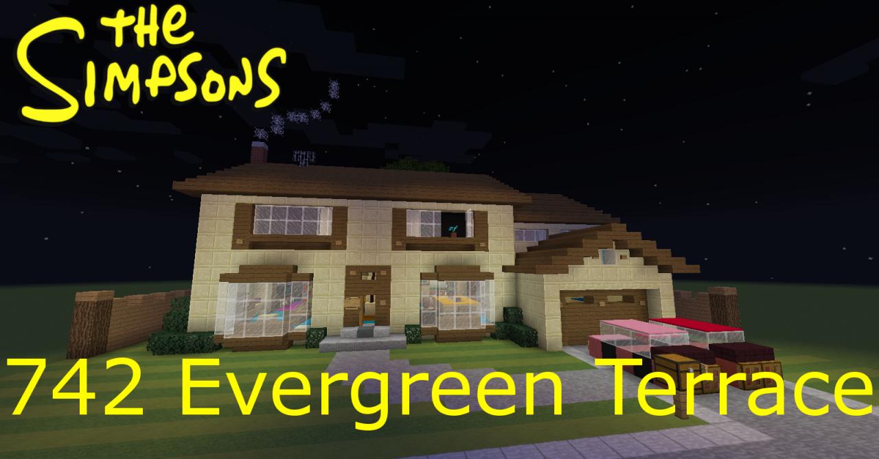 The Simpsons - 742 Evergreen Terrace Minecraft Map