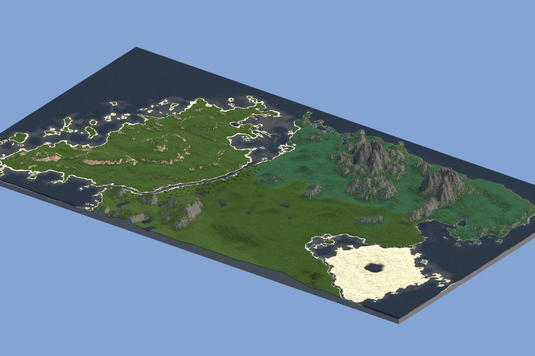 The continent of Horandrous Minecraft Map