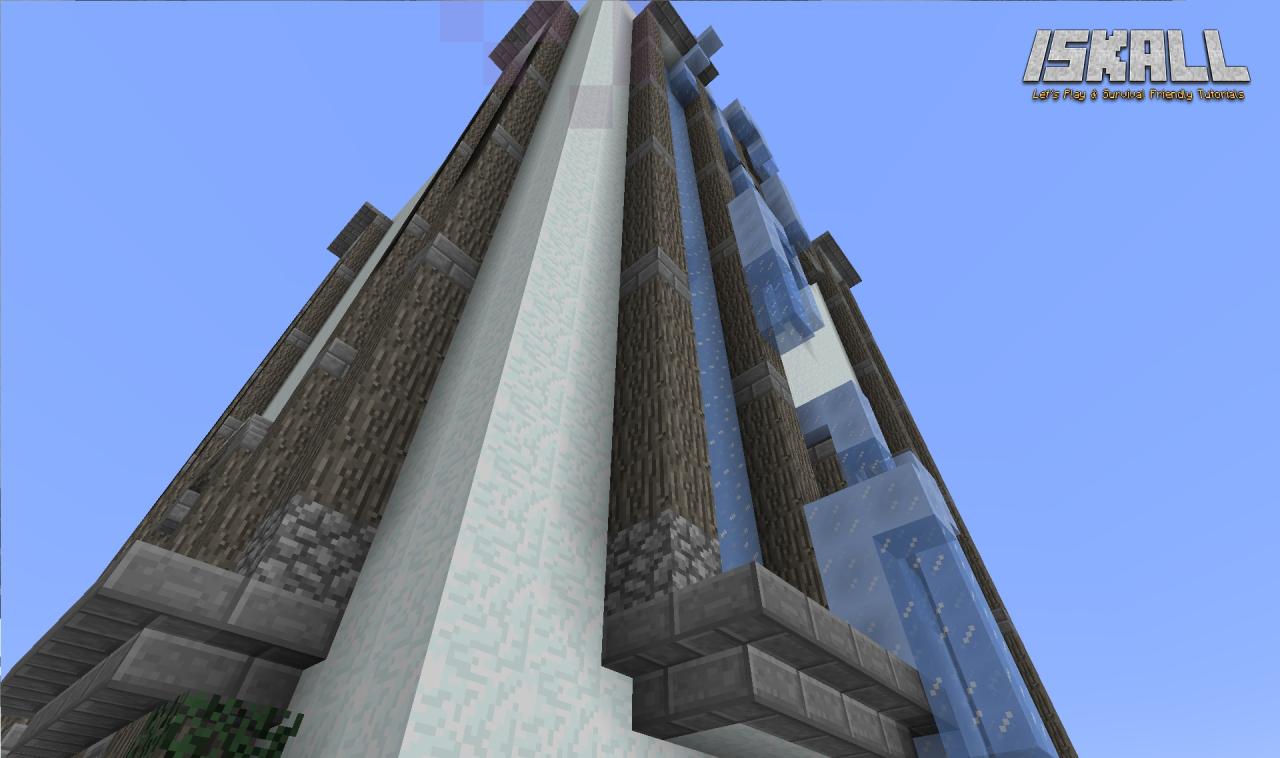 Ice Themed Overworld Gold farm on Hardcore SMP Minecraft Map