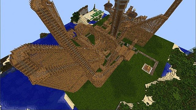 EpicDive Biggest Wooden Minecraft Roller Coaster Minecraft Map