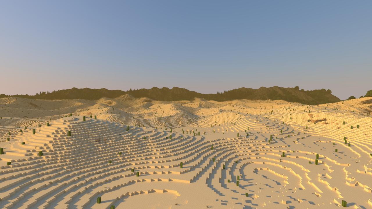 Desert/Cliff Island - Custom Terrain Minecraft Map