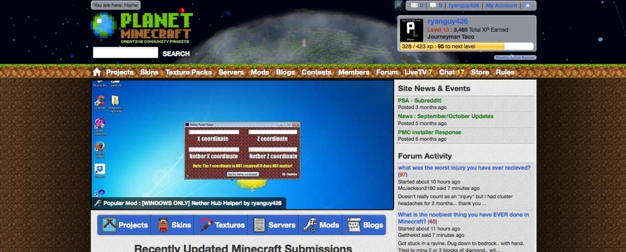 [Windows/Mac] Nether Hub Helper! Minecraft Mod