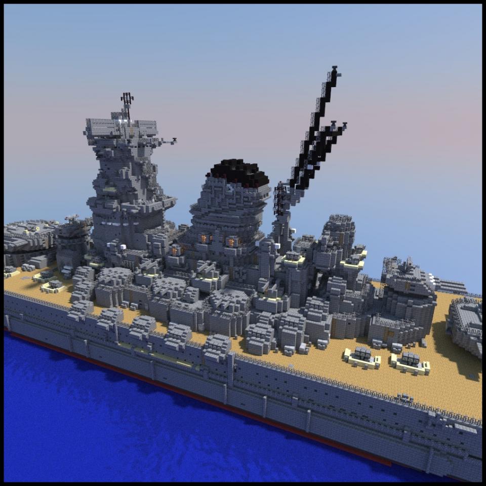 IJN Yamato class Battleship Minecraft Map