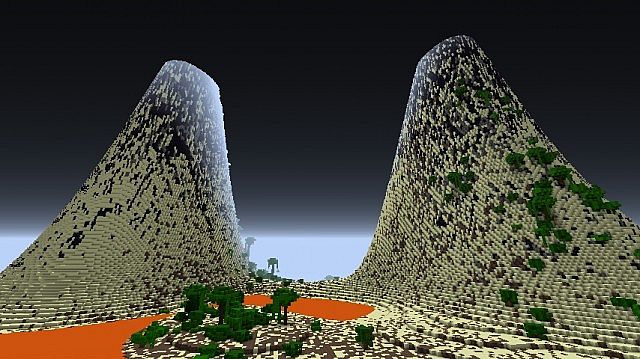 Fire Desert - Custom Terrain Minecraft Map