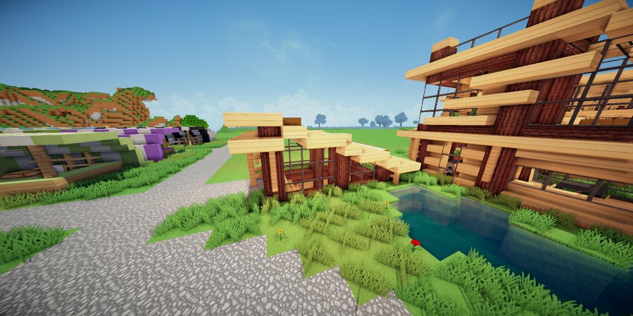 Modern Eco Village | Minecart Station 1 Minecraft Map