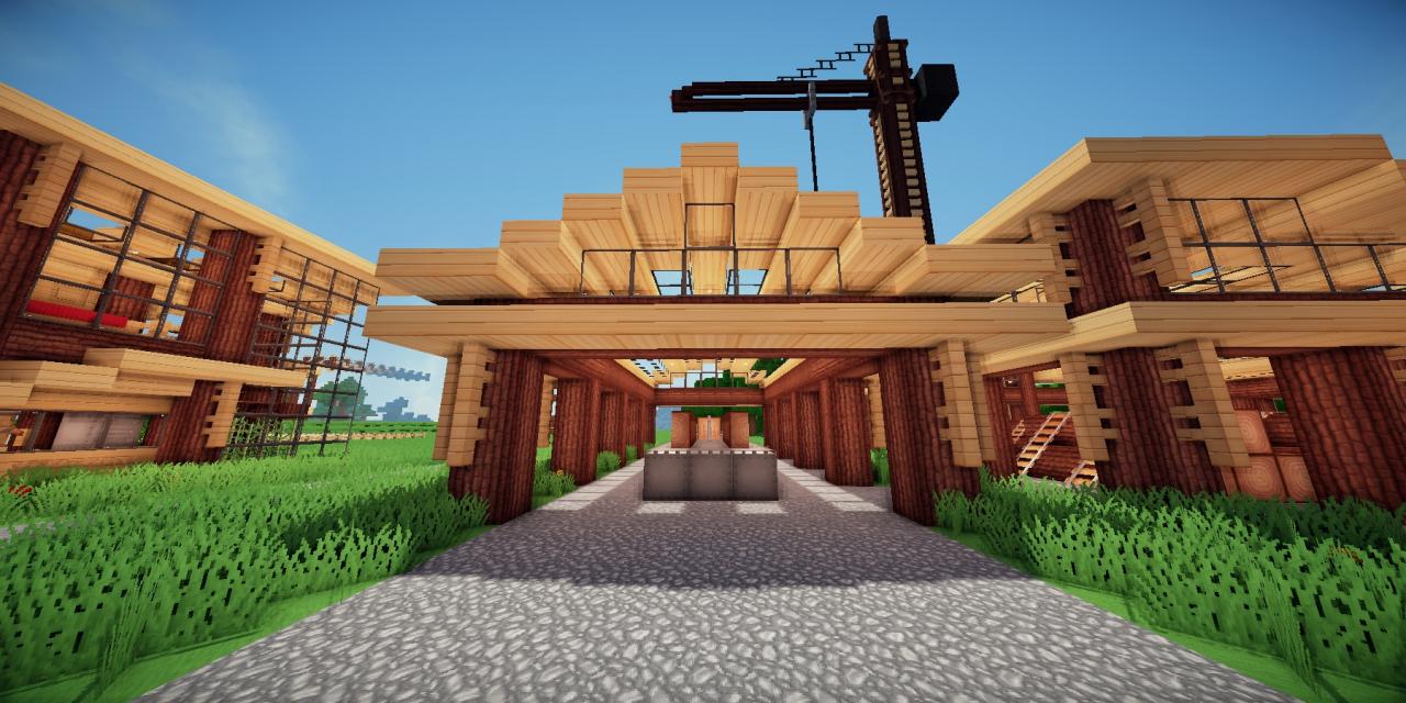 Modern Eco Village | Lumberjack Sawmill 1 Minecraft Map