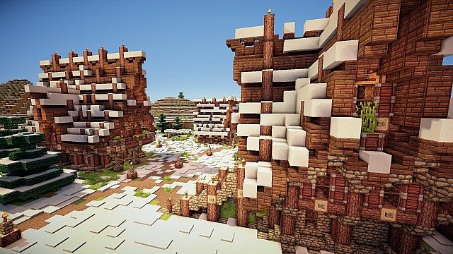 Snow Village + Video + Free Download Minecraft Map