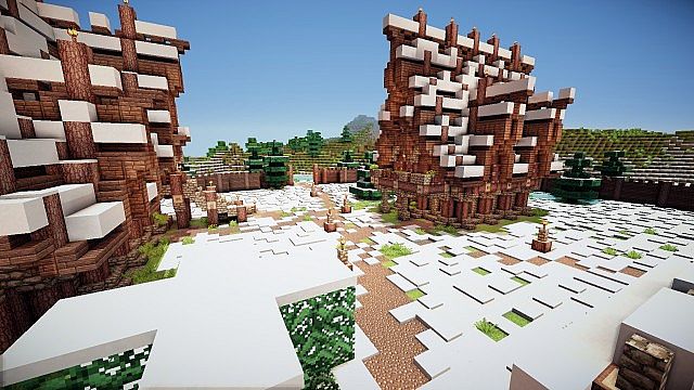 Snow Village + Video + Free Download Minecraft Map