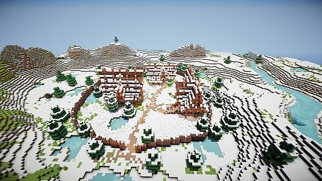 Snow Village + Video + Free Download Minecraft Map