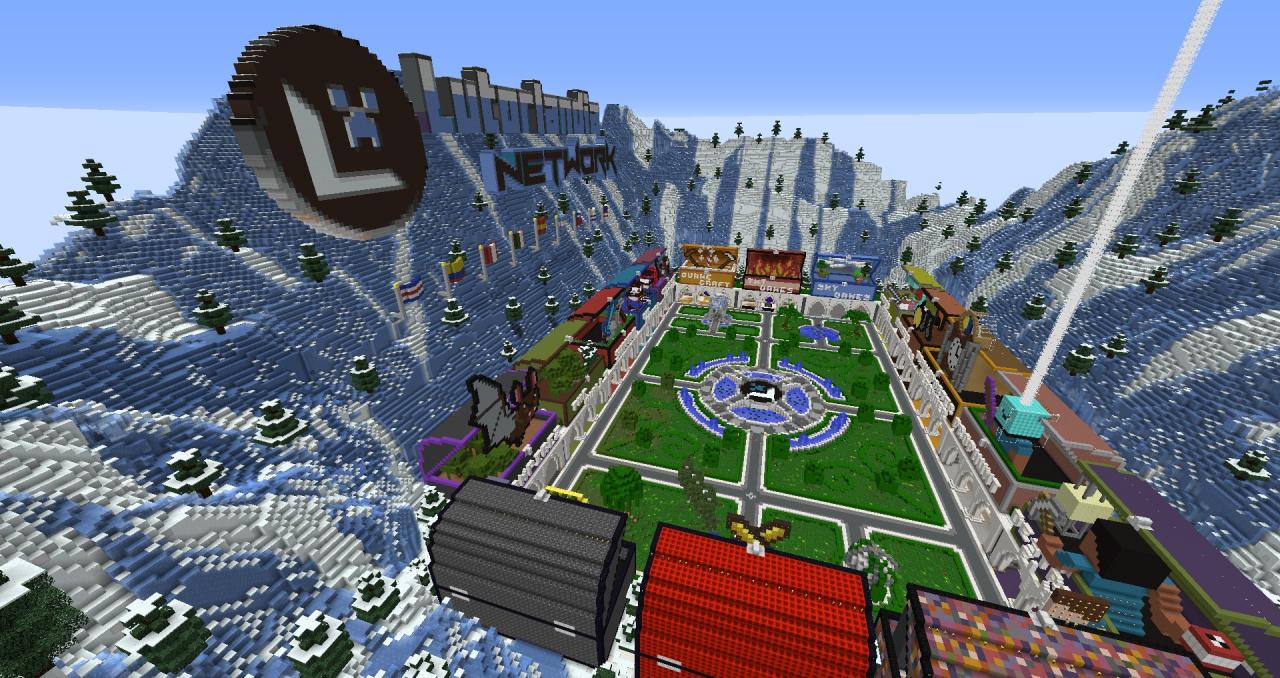 Modern Lobby spawn complex for networks Minecraft Map