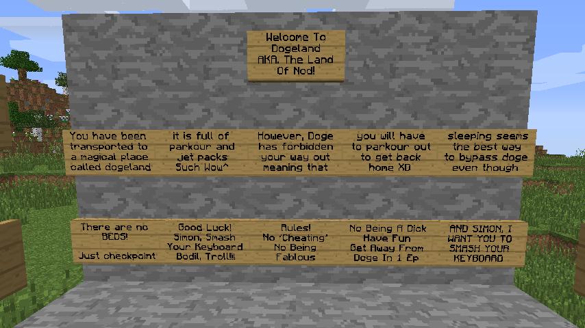 [Parkour]: The Land Of DOGE! Minecraft Map
