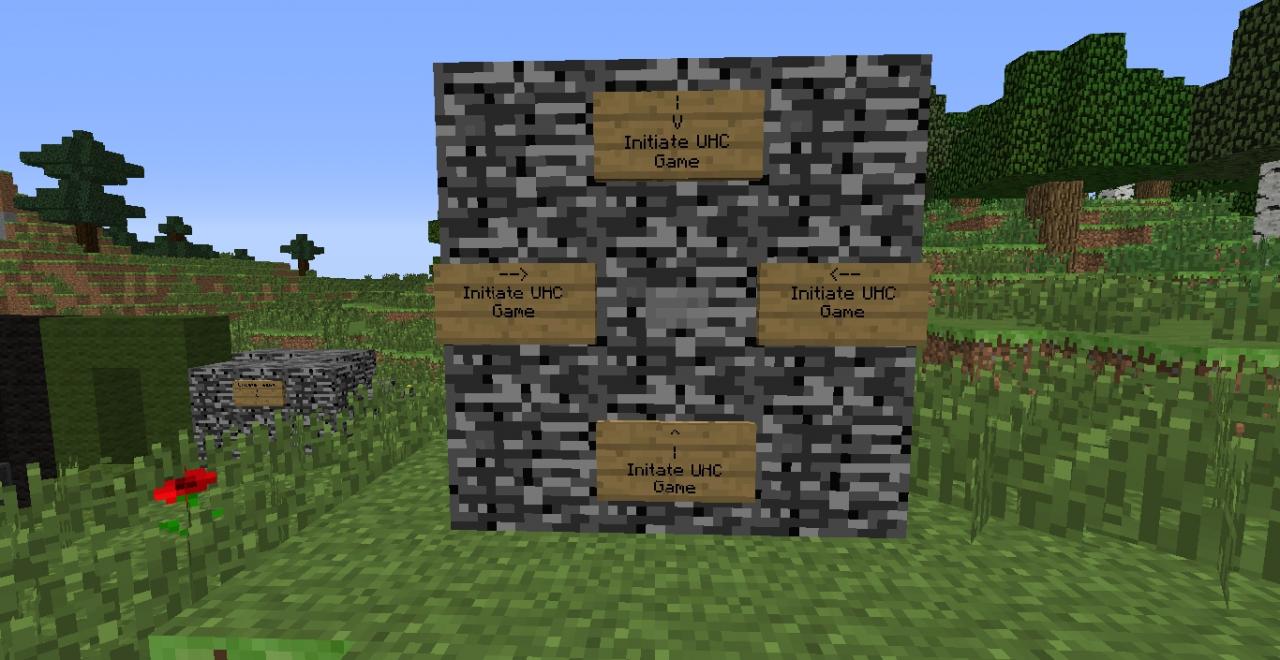 Pre-made UHC Map - Hub, Start button, Team Maker, and Bedrock Walls ...