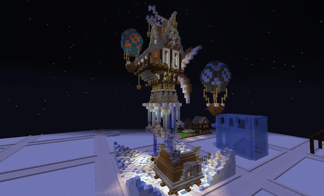 Floating Steampunk Island Plot Build Minecraft Map