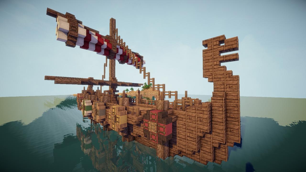 Visund - A realistic viking vessel Minecraft Map
