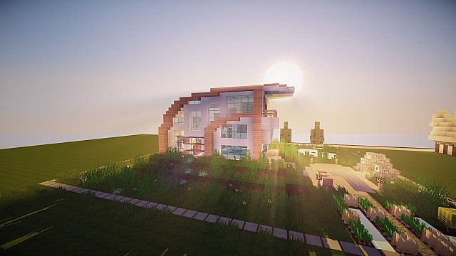 |Curve| modern House Minecraft Map