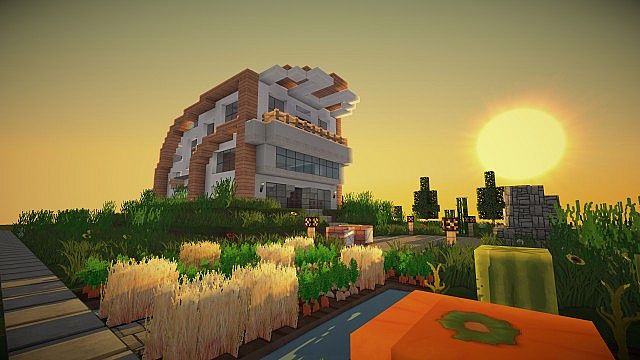 |Curve| modern House Minecraft Map