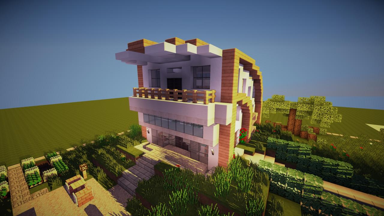 |Curve| modern House Minecraft Map