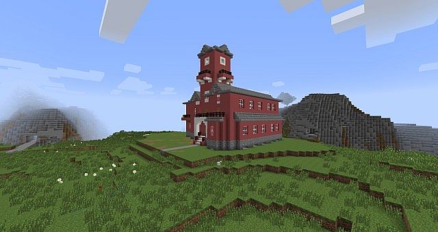 Pink House with Tower Minecraft Map