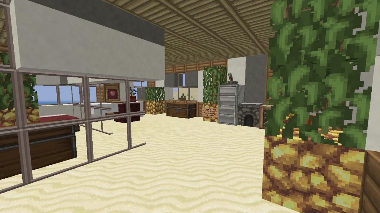 Modern Beach House Minecraft Map